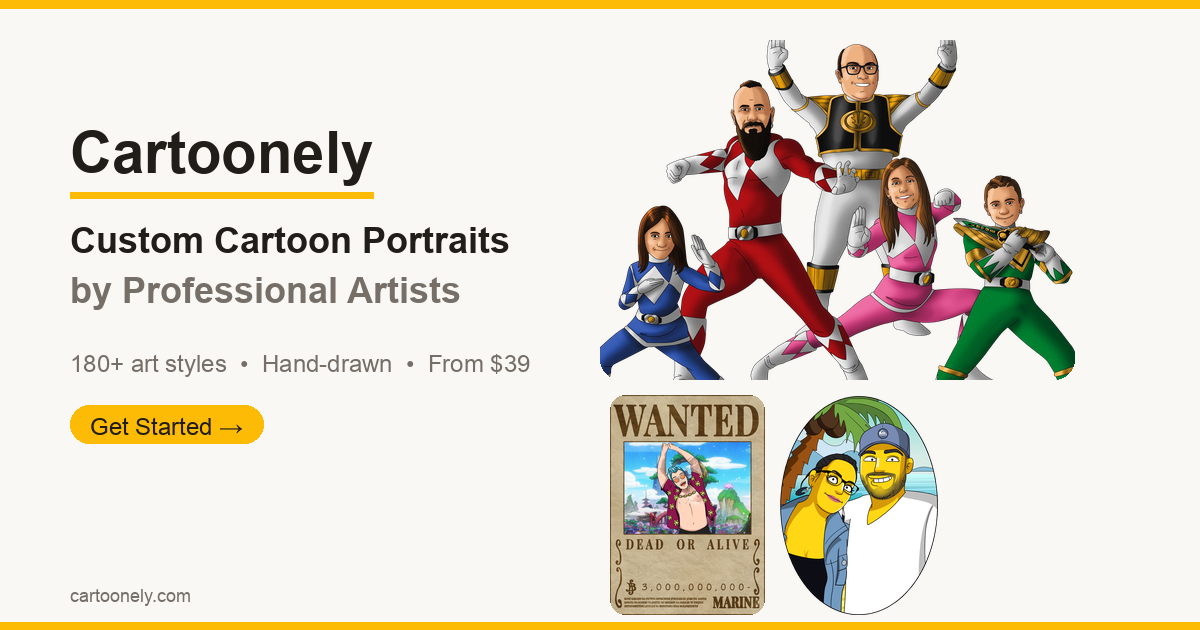 Cartoonely | Custom Cartoon Portraits by Professional Artists